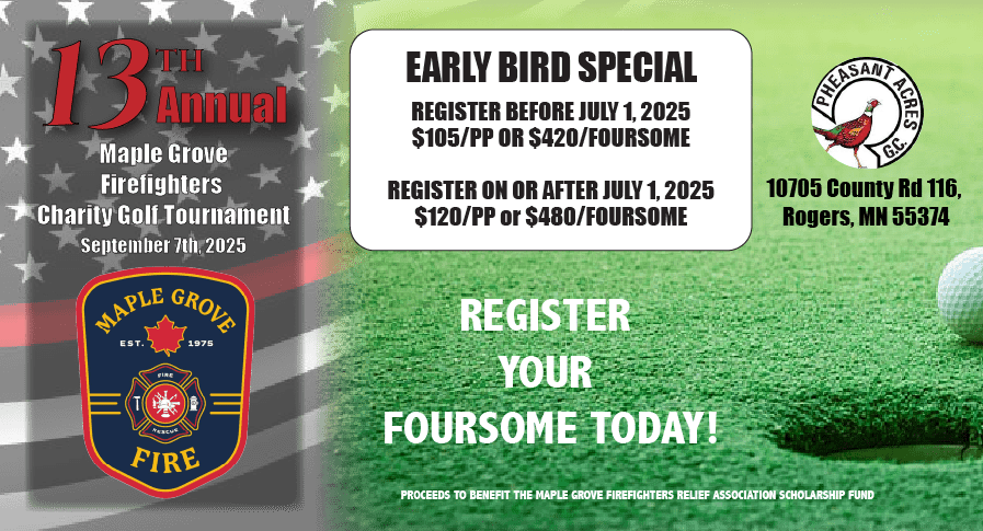 Maple Grove Firefighters Relief Association Annual Golf Tournament ...